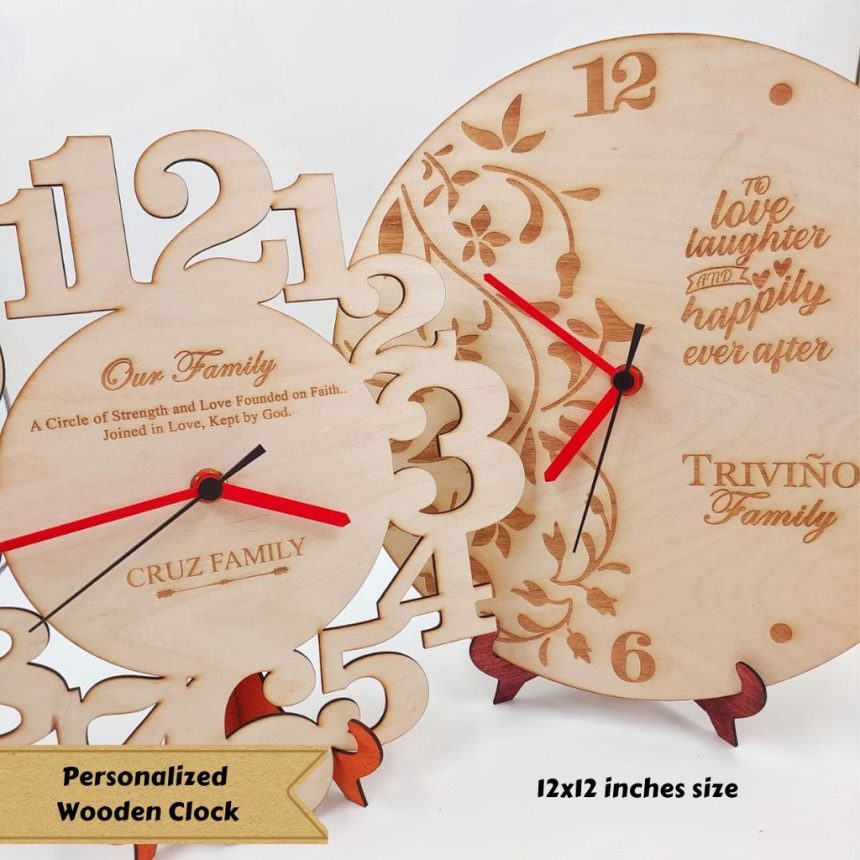 Personalized Custom Wooden Clock – Personalized Gifts by InfinitumPH